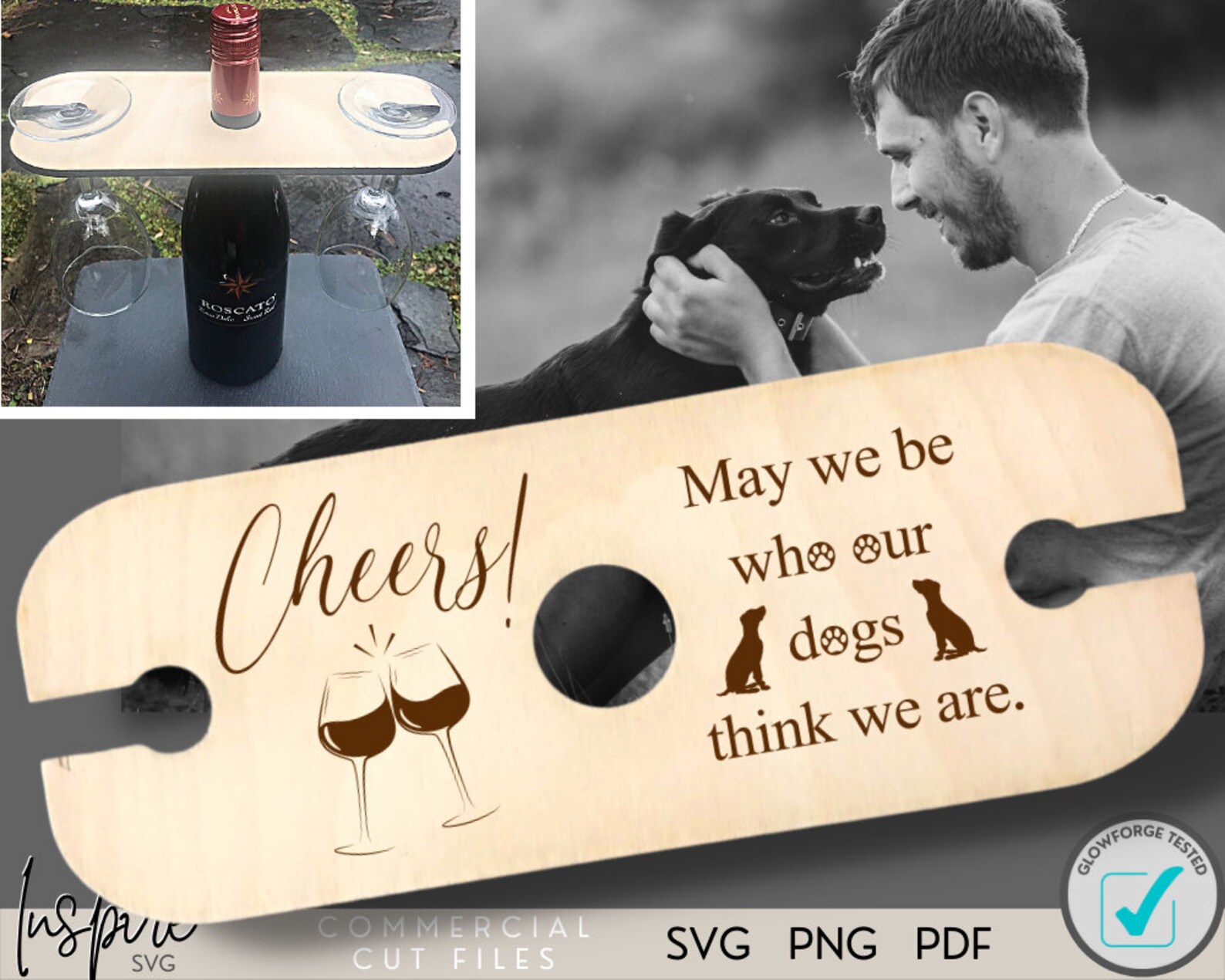 Wine Caddy SVG Wine Butler SVG Dog Lover Gifts Wine - Etsy