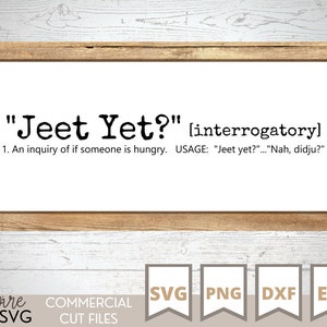JEET Definition SVG - EPS- Png - Dxf - Cutting Board Graphic - Kitchen ...