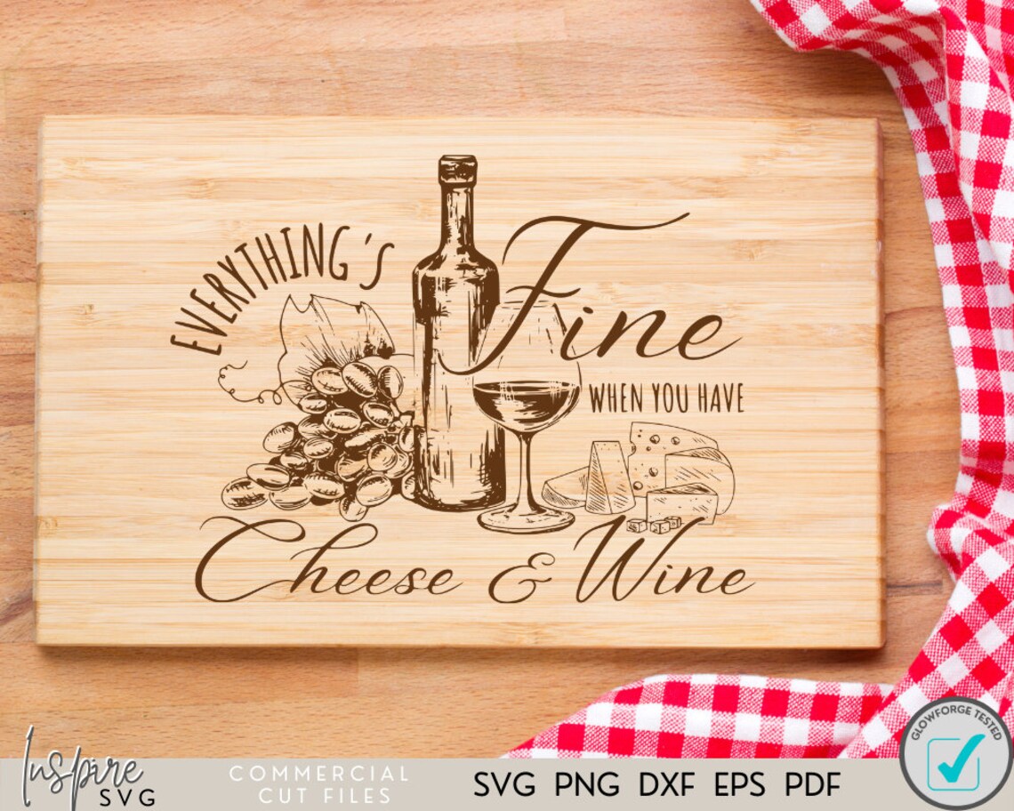 Charcuterie Board SVG Cutting Board SVG Wine SVG Wine | Etsy