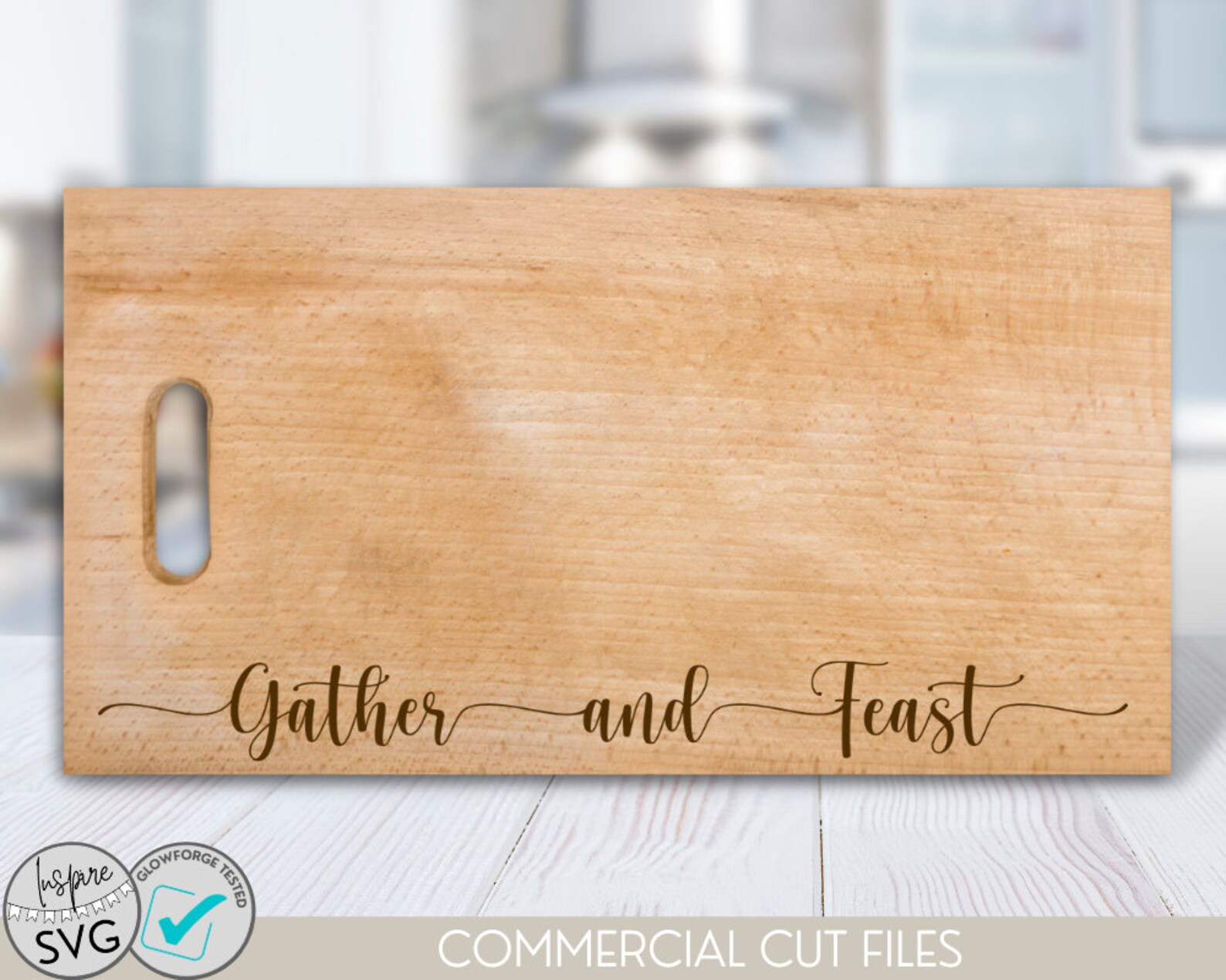 Gather and Feast SVG Thanksgiving SVG Cutting Board SVG - Etsy