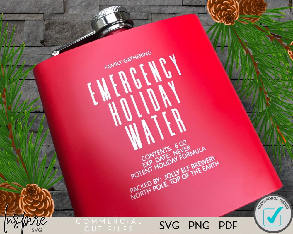 Flask SVG Alcohol SVG Files Funny Christmas SVG | Etsy Canada