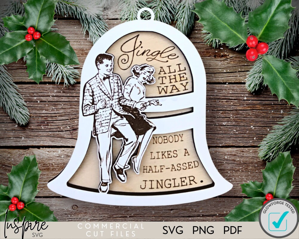 Funny Ornament SVG Christmas Ornament SVG Half Assed - Etsy
