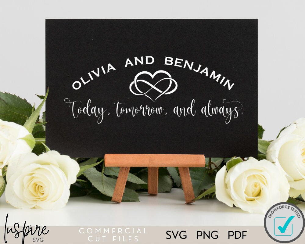Infinity Heart SVG Wedding SVG Today Tomorrow and Always - Etsy