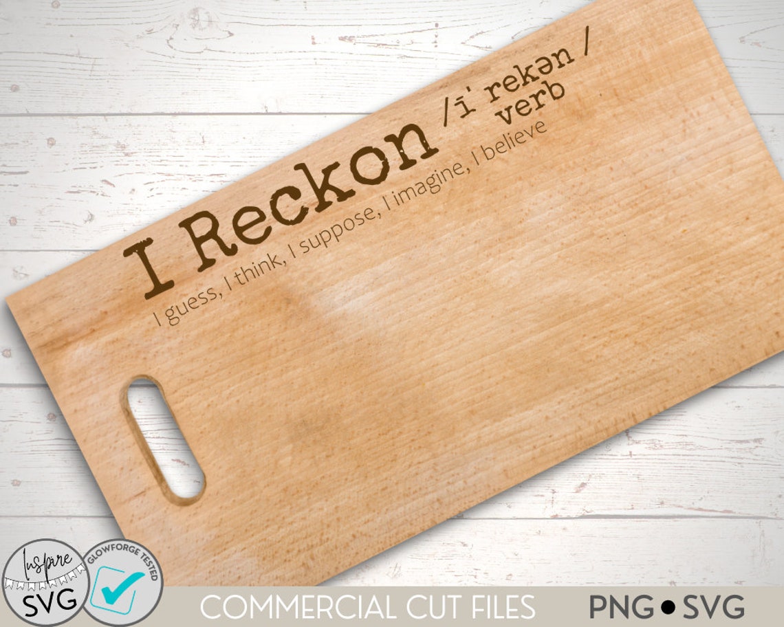 I Reckon Definition Digital Download SVG Wall Art - Etsy