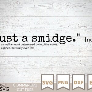 Smidge Definition - Farmhouse Sign - SVG - EPS - PNG - Dxf - Cutting ...