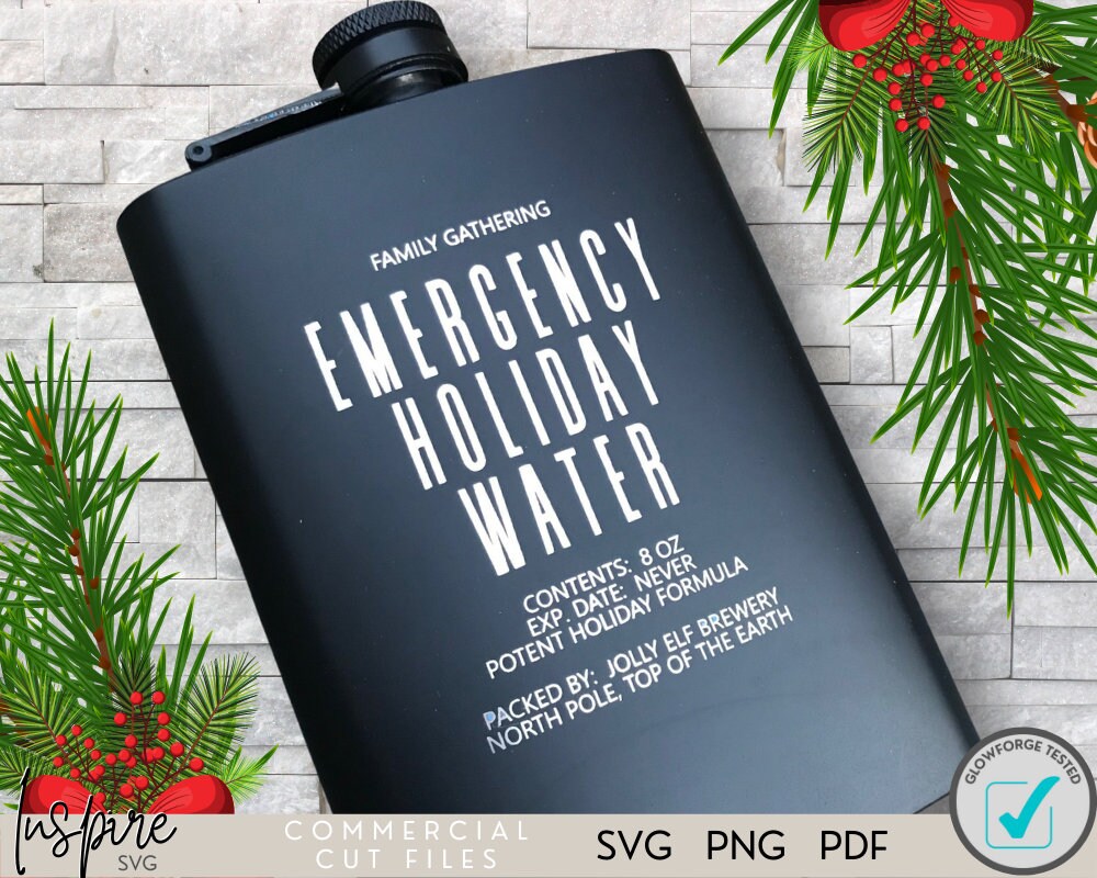 Flask SVG Alcohol SVG Files Funny Christmas SVG | Etsy Canada