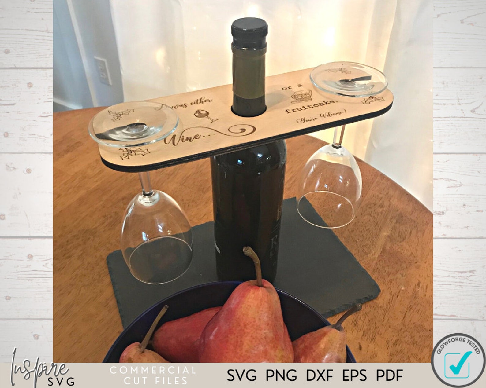 Wine Butler SVG Wine Caddy SVG Glowforge Svgs Funny Wine | Etsy