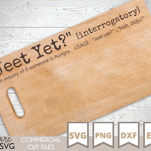 JEET Definition SVG - EPS- Png - Dxf - Cutting Board Graphic - Kitchen ...