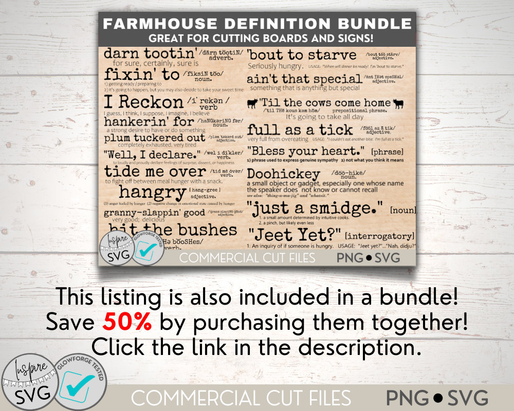 Bout to Starve Definition Farmhouse Sign SVG PNG | Etsy