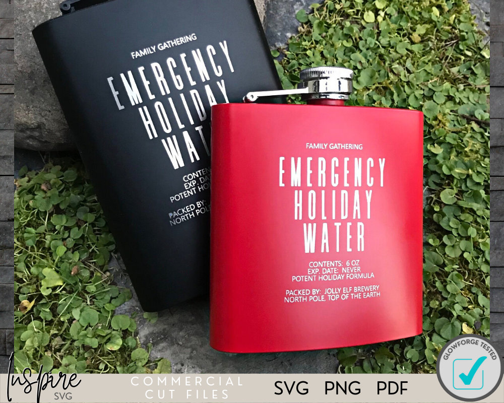 Flask SVG Alcohol SVG Files Funny Christmas SVG | Etsy Canada