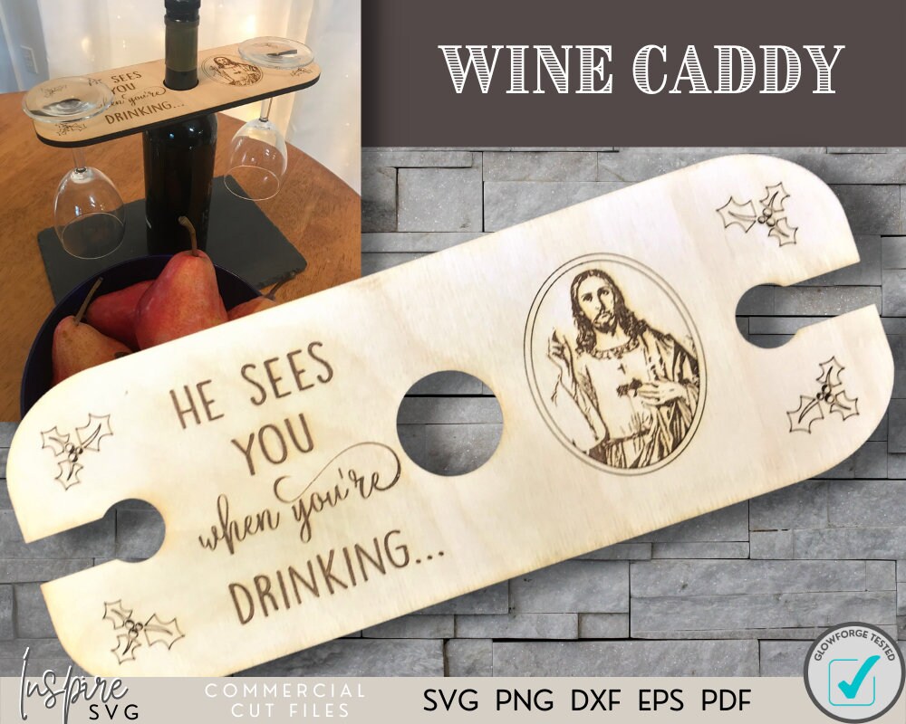 Wine Caddy SVG Bundle Funny Wine Svg Bundle Wine Carrier - Etsy