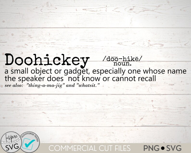 Doohickey Definition SVG PNG Cutting Board Graphic - Etsy