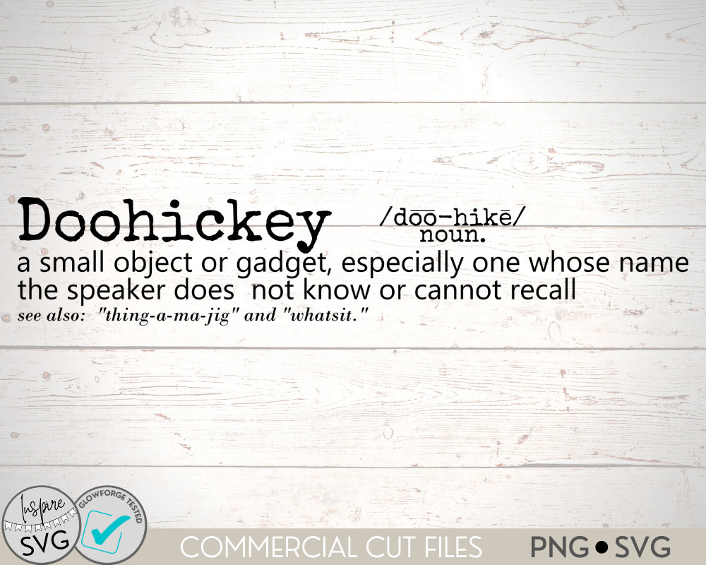 Doohickey Definition SVG PNG Cutting Board Graphic - Etsy