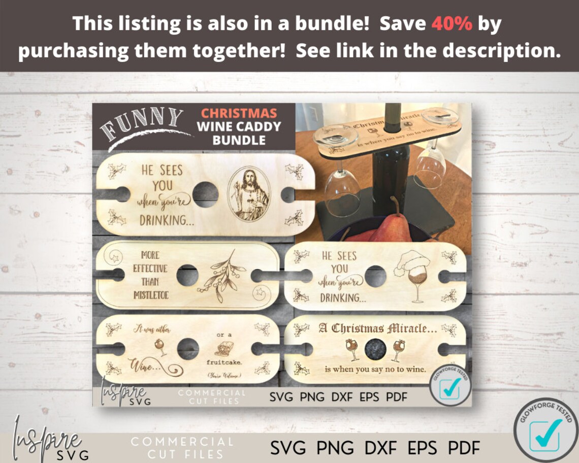 Wine Butler SVG Wine Caddy SVG Glowforge Svgs Funny Wine | Etsy