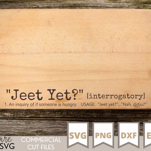 JEET Definition SVG - EPS- Png - Dxf - Cutting Board Graphic - Kitchen ...