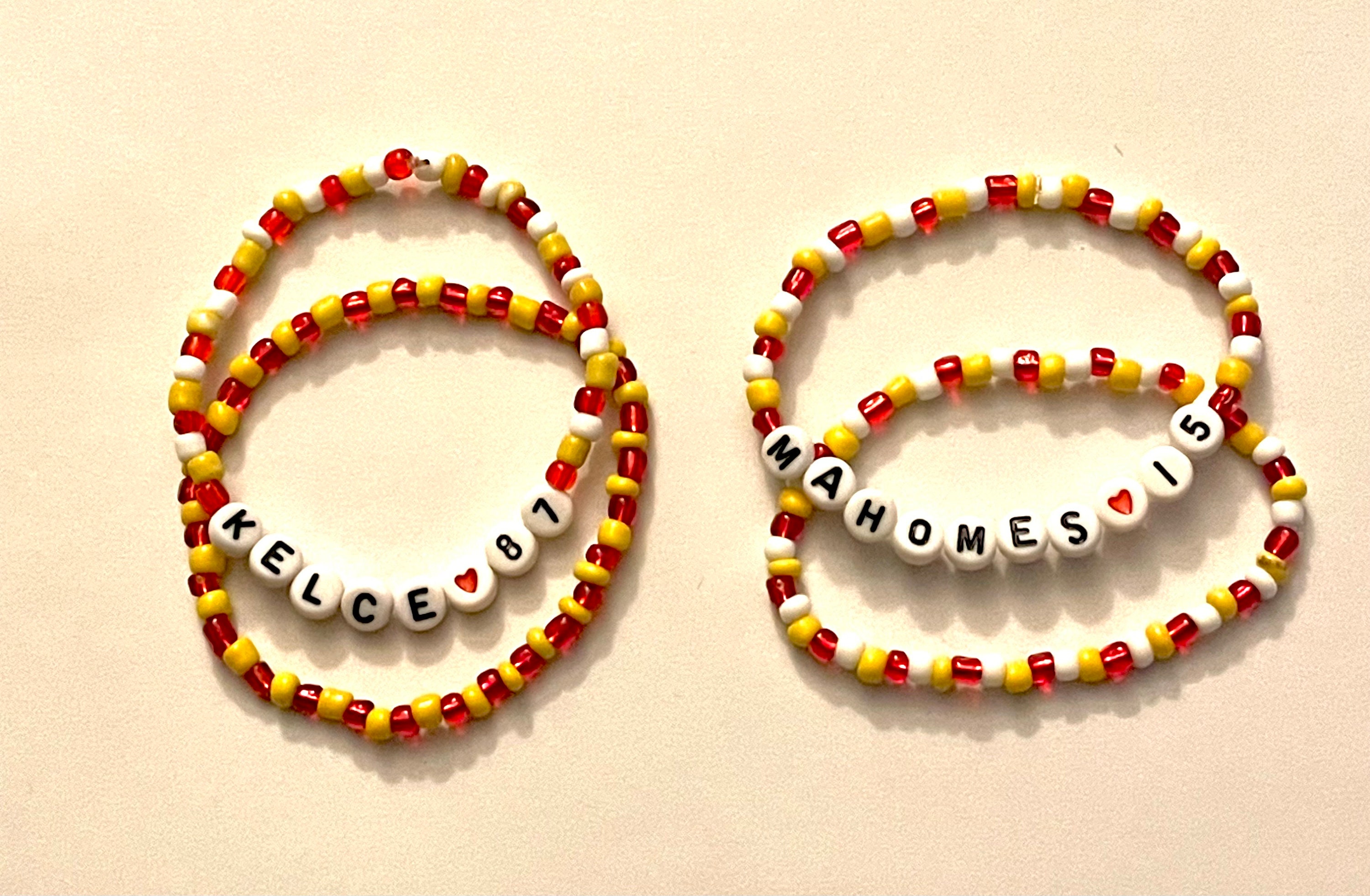 Kansas City Chiefs Bracelet Sets Kelce Mahomes - Etsy