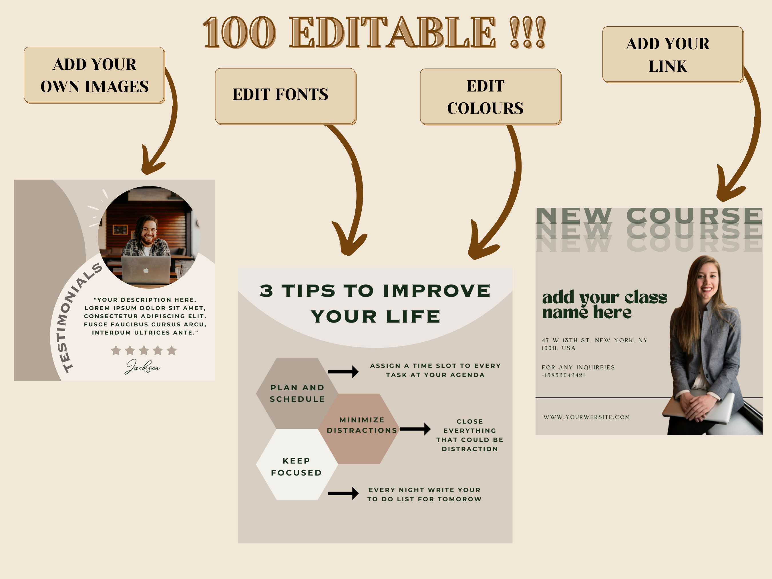 40 Coaching Instagram Templates Editable Canva | Life Coach Templates ...