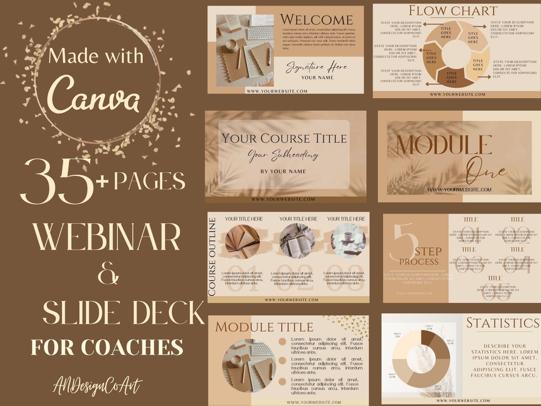 Canva Editable Slide Deck Webinar Online Course Webinar Template ...