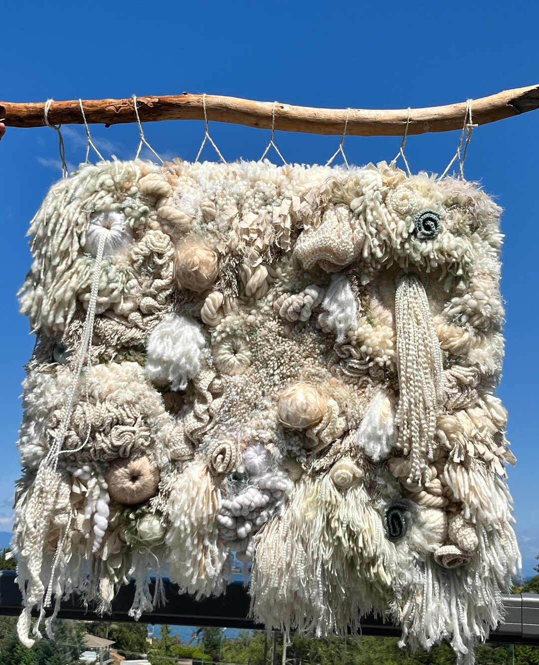 Latch Hook Reef | Beachy | Crocheted | Ocean | Fiber Art | Tapestry ...
