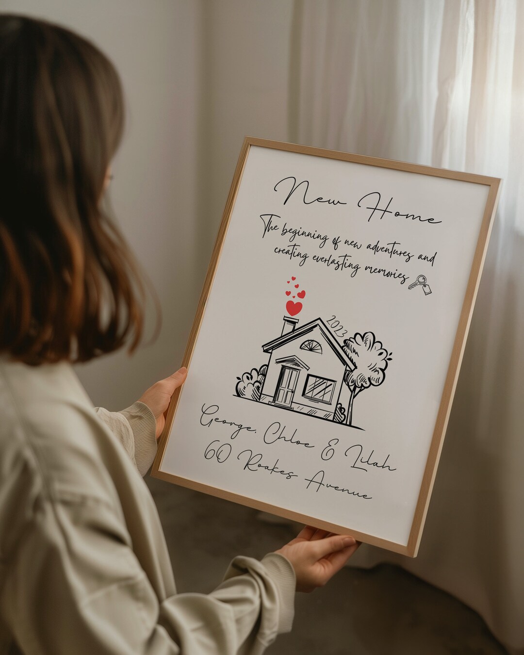 Personalised New Home Print, New Home Gift, New House, New Home, First ...