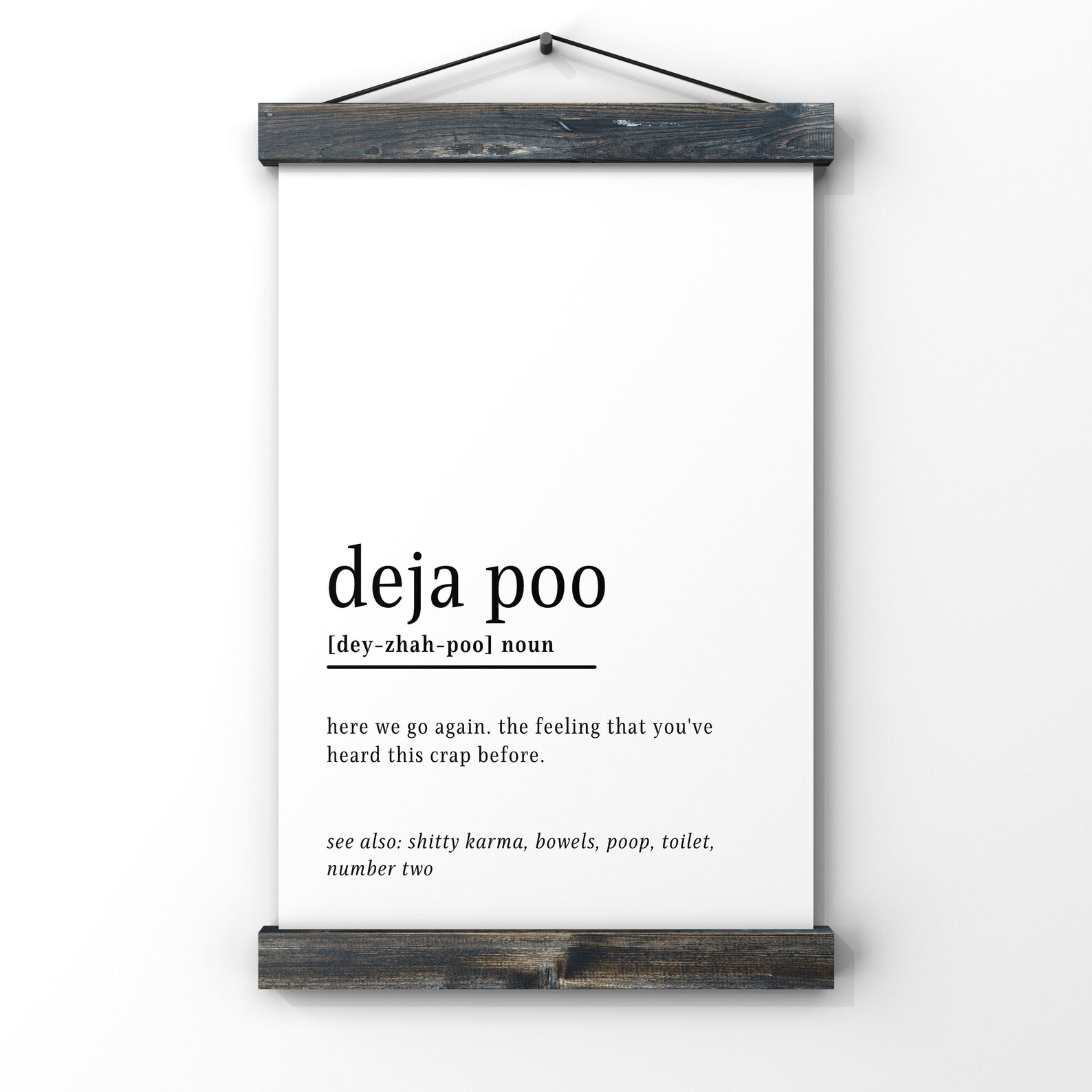 Deja Poo Dictionary Definition Print, Home Decor, Wall Art, Home Decor ...