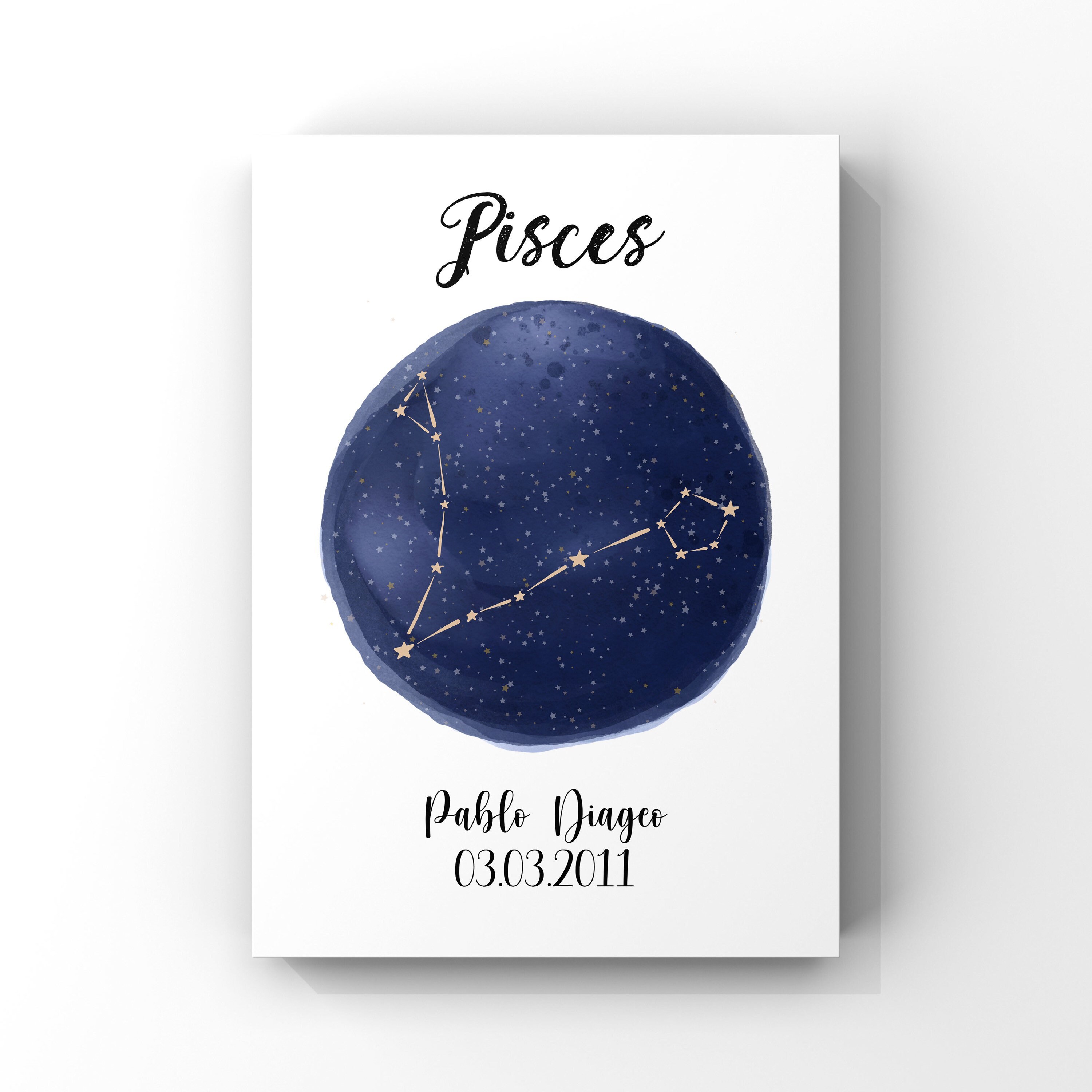 Pisces Constellation Star Map Astrology Stars Star Sign | Etsy