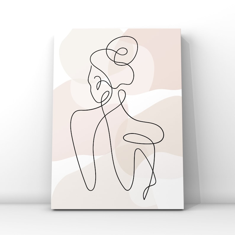 Set of 3 Neutral Line Art Prints Bedroom Posters Neutral - Etsy