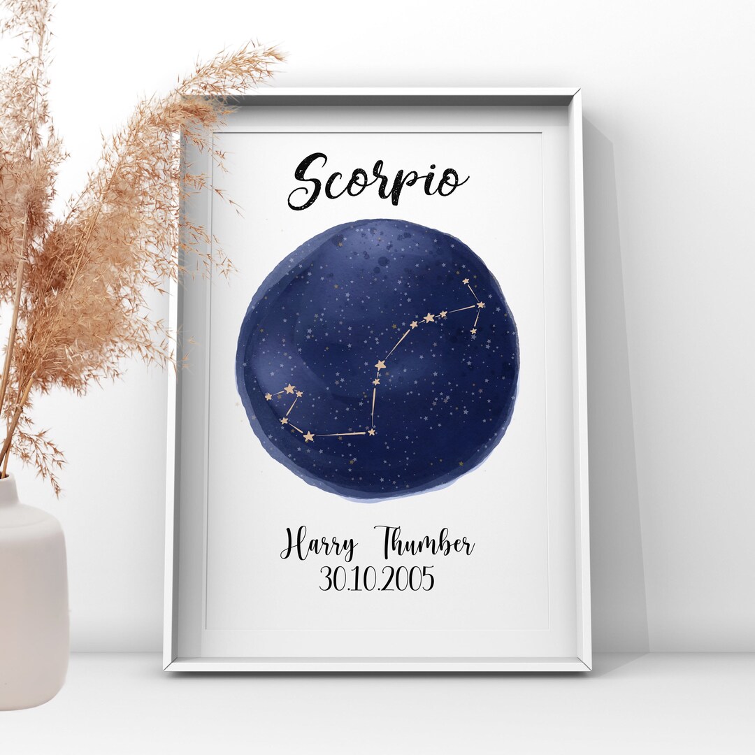 Scorpio Constellation Star Map, Astrology, Stars, Star Sign, Celestial ...