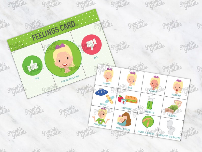 Feelings Card for Visual Communication version 5 - Etsy