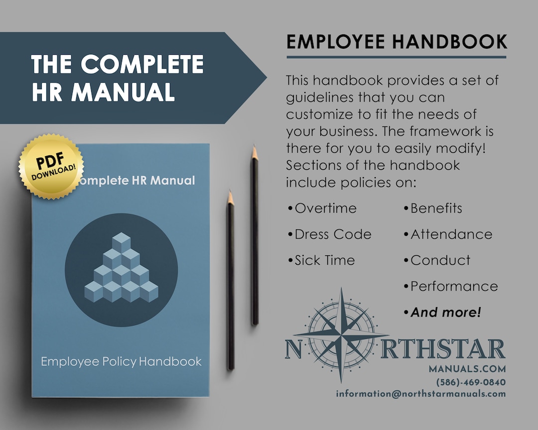 Employee Policy Handbook-pdf Download, Customizable, Complete ...