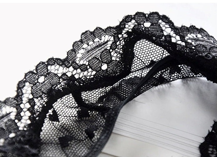 White Sexy Open Back Lace Transparent Panties With Free - Etsy