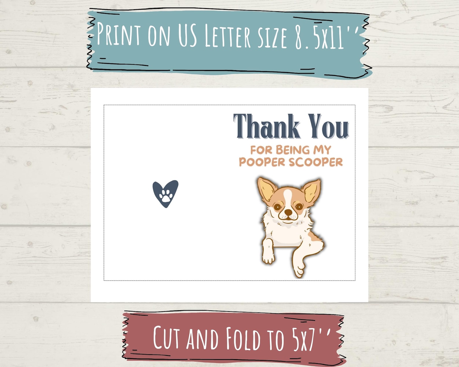 PRINTABLE Thank You Card for Pet Sitter From the Dog Thank You Pet ...