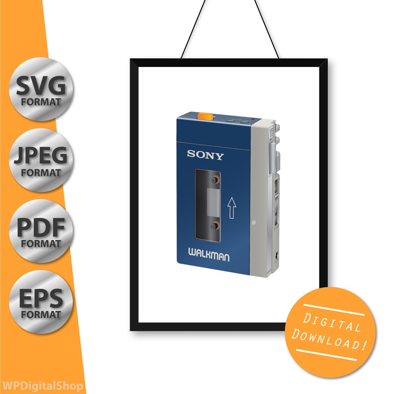 Sony Walkman Digital Poster Retro Digital Download Posters - Etsy