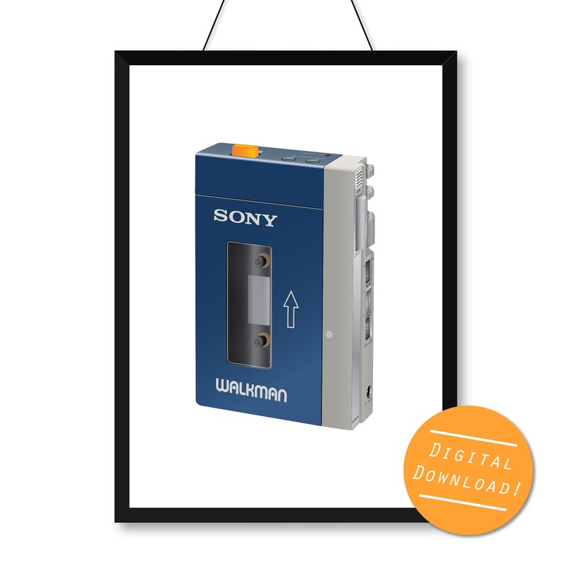 Sony Walkman Digital Poster Retro Digital Download Posters - Etsy