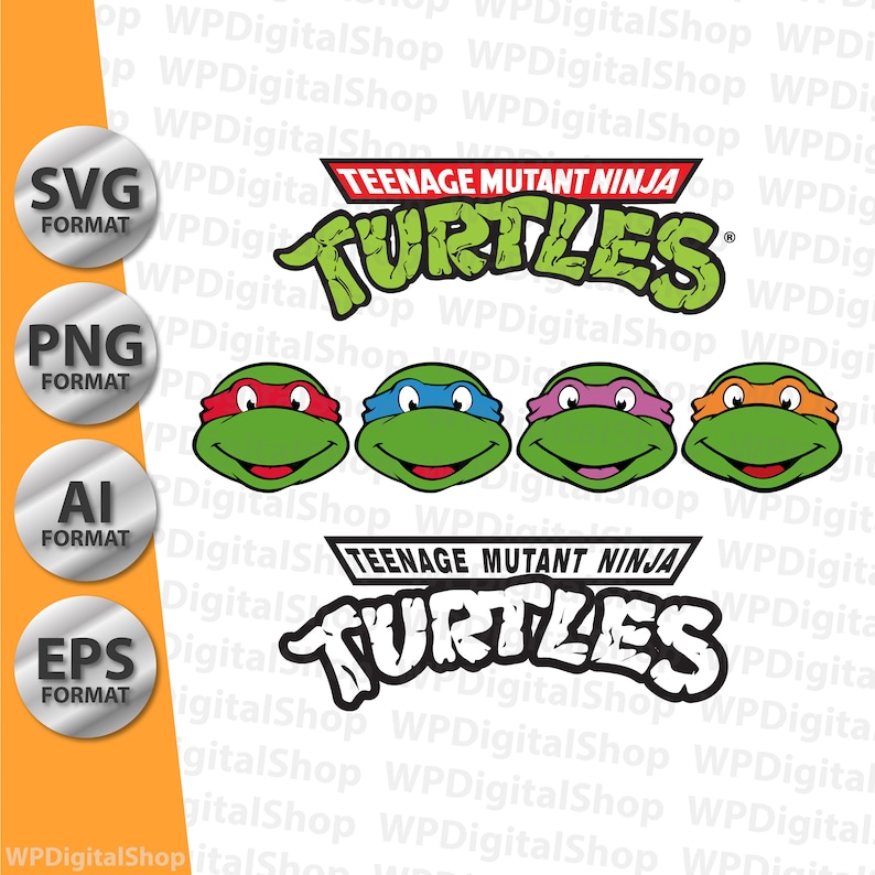 Teenage Mutant Ninja Turtles Logo Adobe Illustrator Files High Quality ...