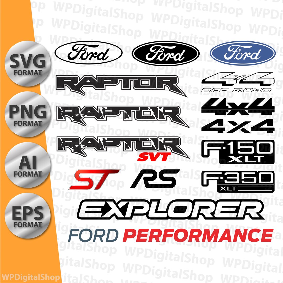 Ford Logo Multi Format Bundle Car Badge Adobe Illustrator Files Canva ...