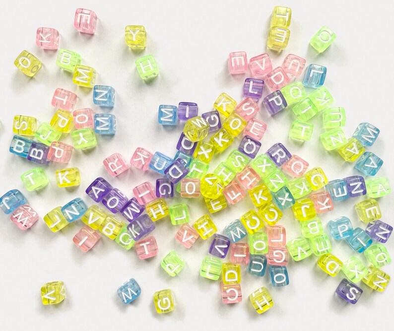 Customisable Multicolour Rainbow Cube Name Letters Bold Chunky - Etsy