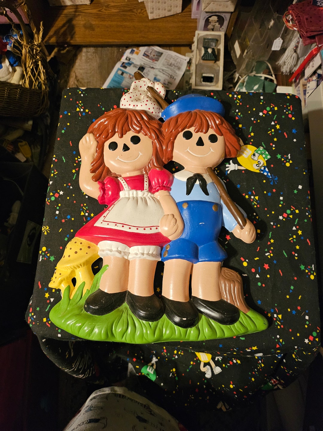 Antique 1970s Raggedy Ann and Andy Wall Hanging#285 - Etsy