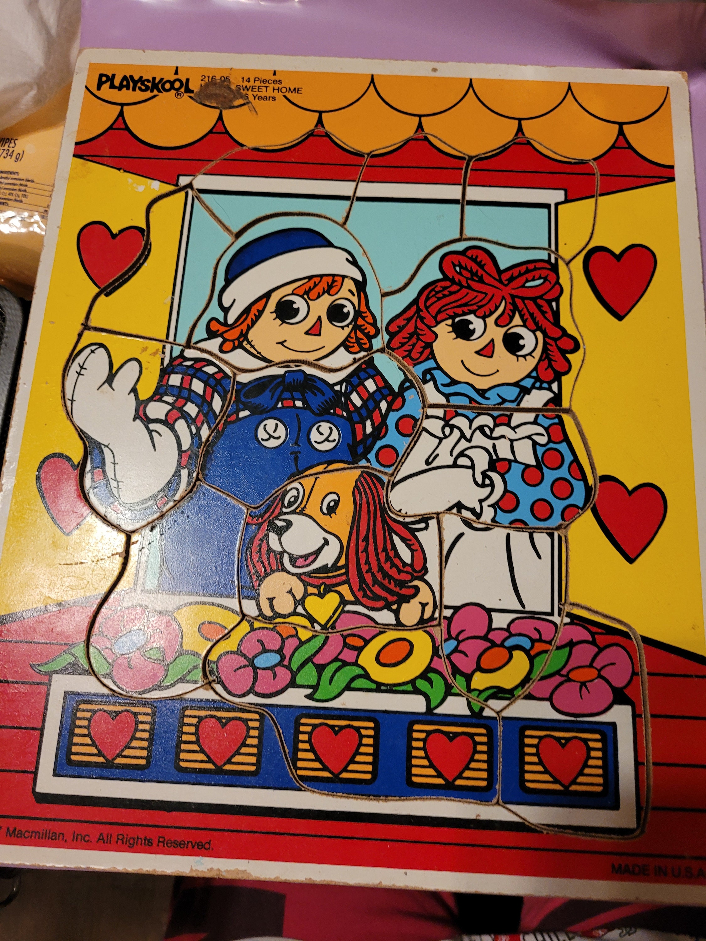 Antique 1987 Raggedy Ann and Andy Puzzle Home Sweet Home - Etsy