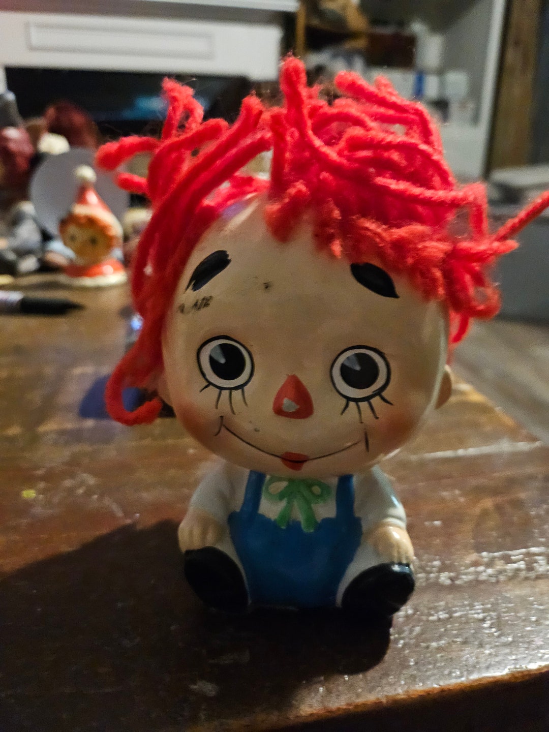 Antique 1970s Raggedy Ann and Andy Chalk Figure #1639 - Etsy