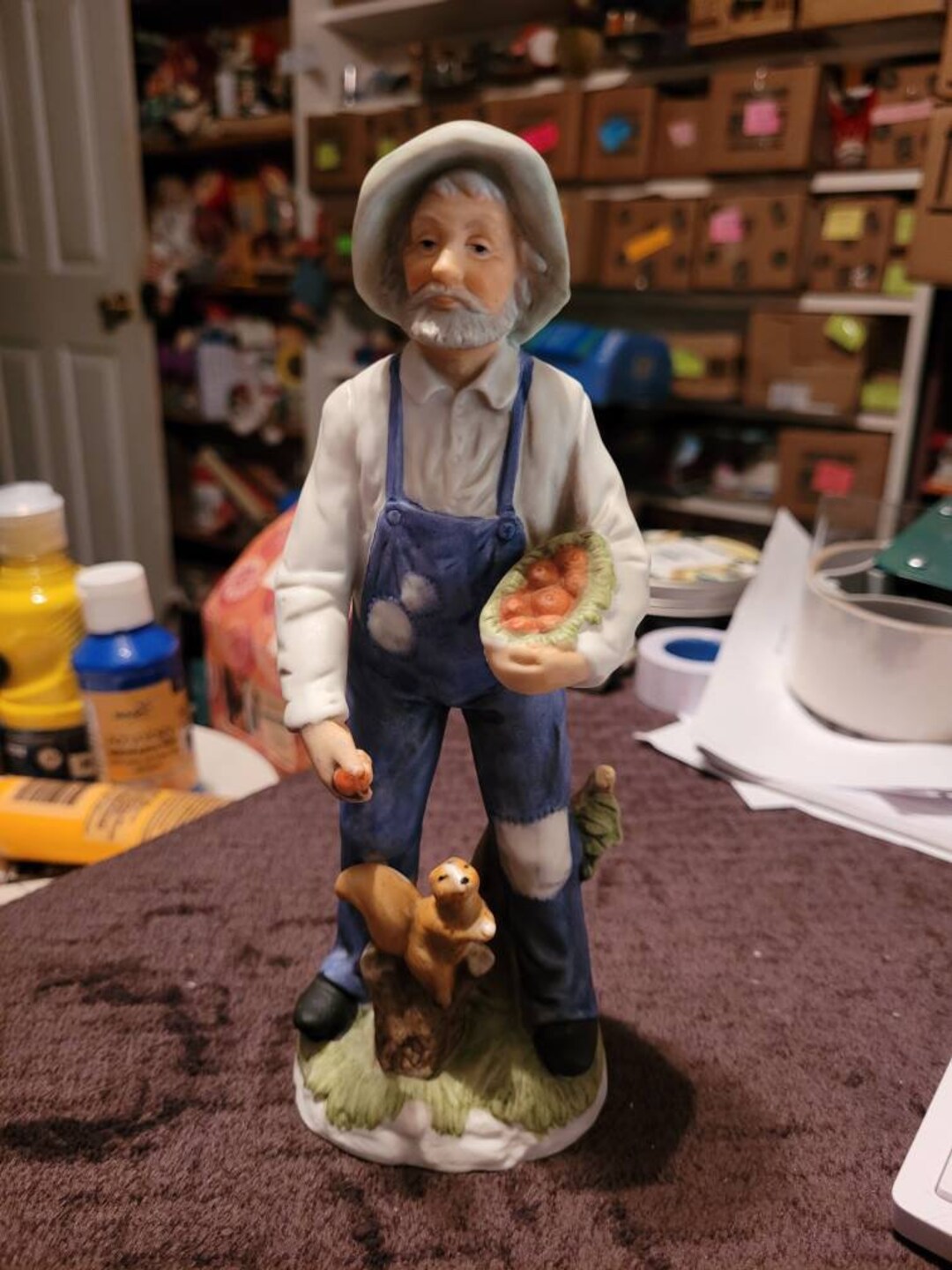 Vintage 1980s Homco Old Man With Squirl @1696 - Etsy