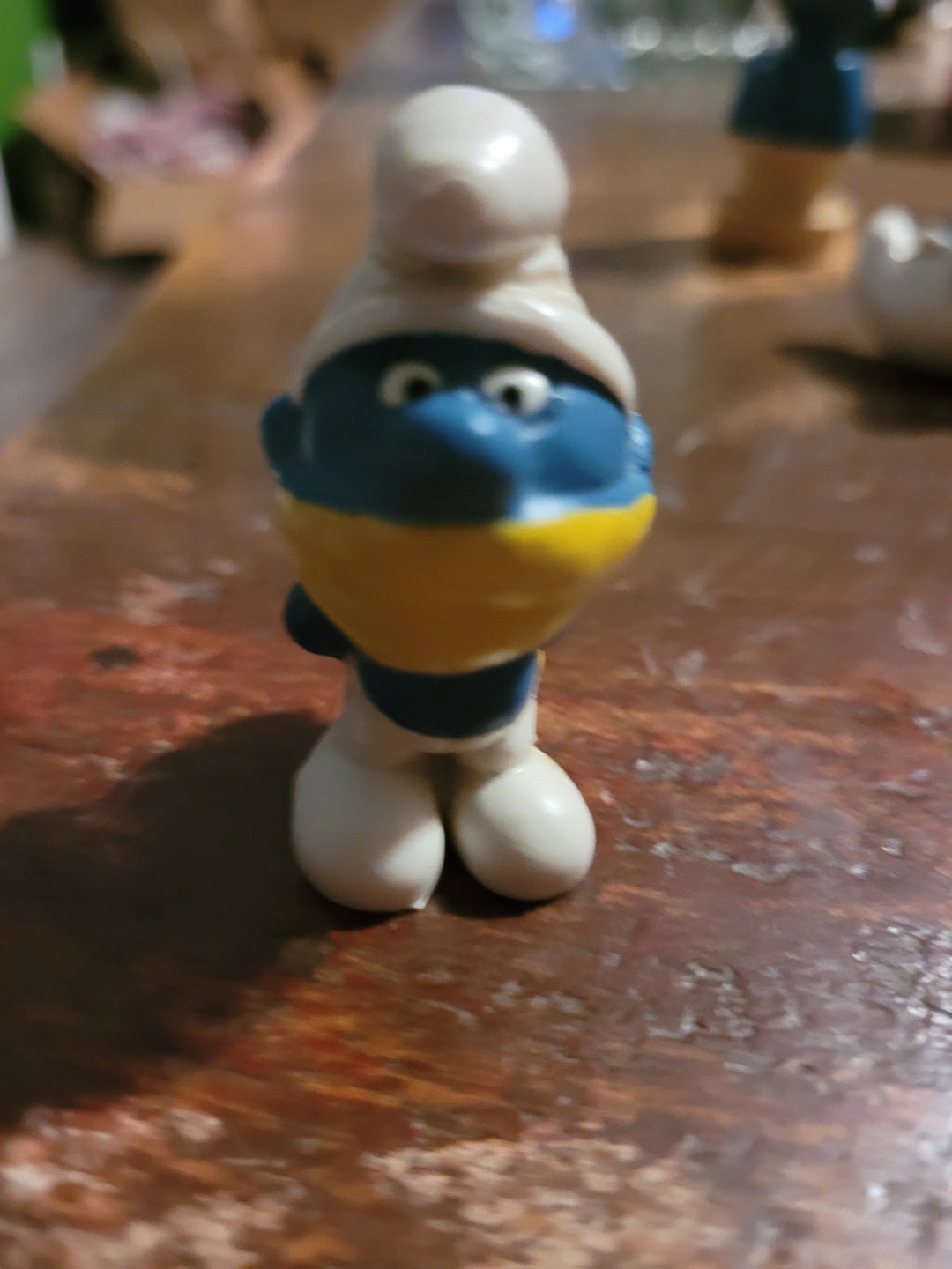 Antique Rare Smurf Yellow Mask From Germany #966 Box7 - Etsy