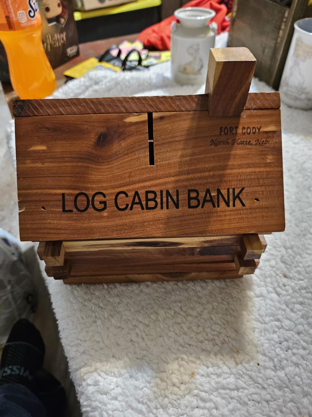 Vintage Fort Cody Log Cabin Bank #1505 - Etsy