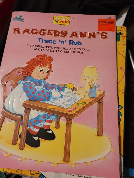 Vintage Raggedy Ann Trace and Rub Book Never Used | Etsy