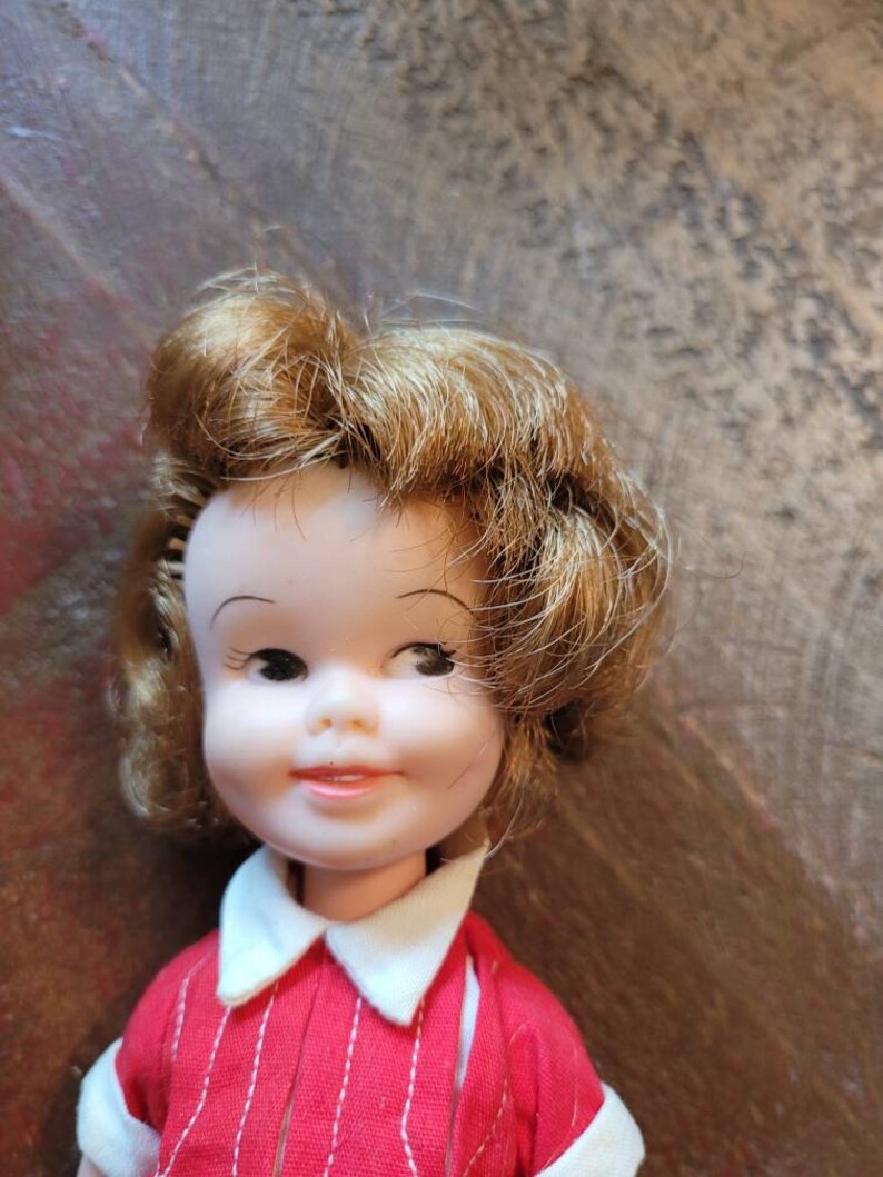 1963 Penny Brite Doll in Red Dress Blue Flowers#box2 - Etsy