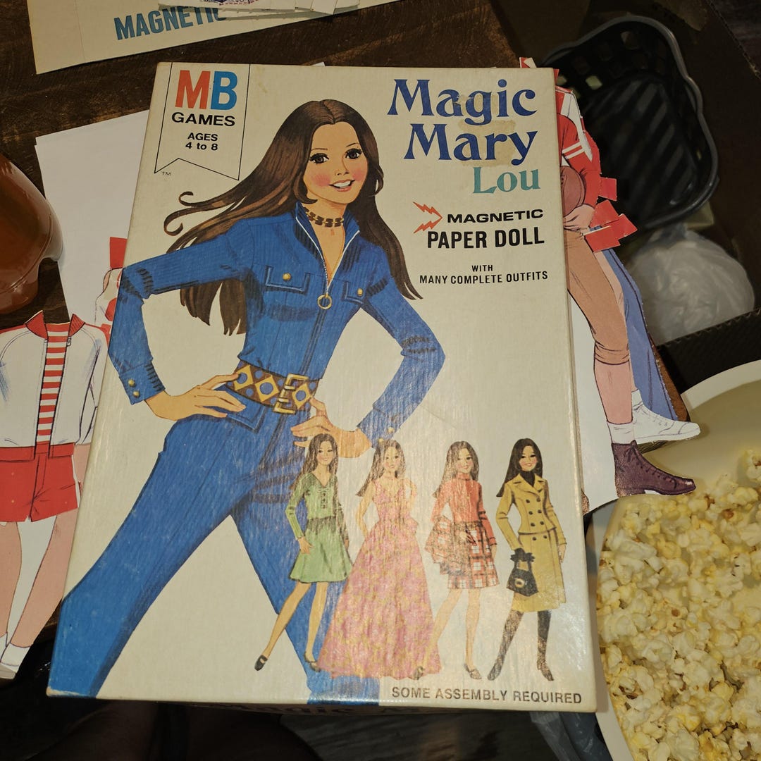 Antique 1972 Magic Mary Lou Paper Dolls #2674 - Etsy