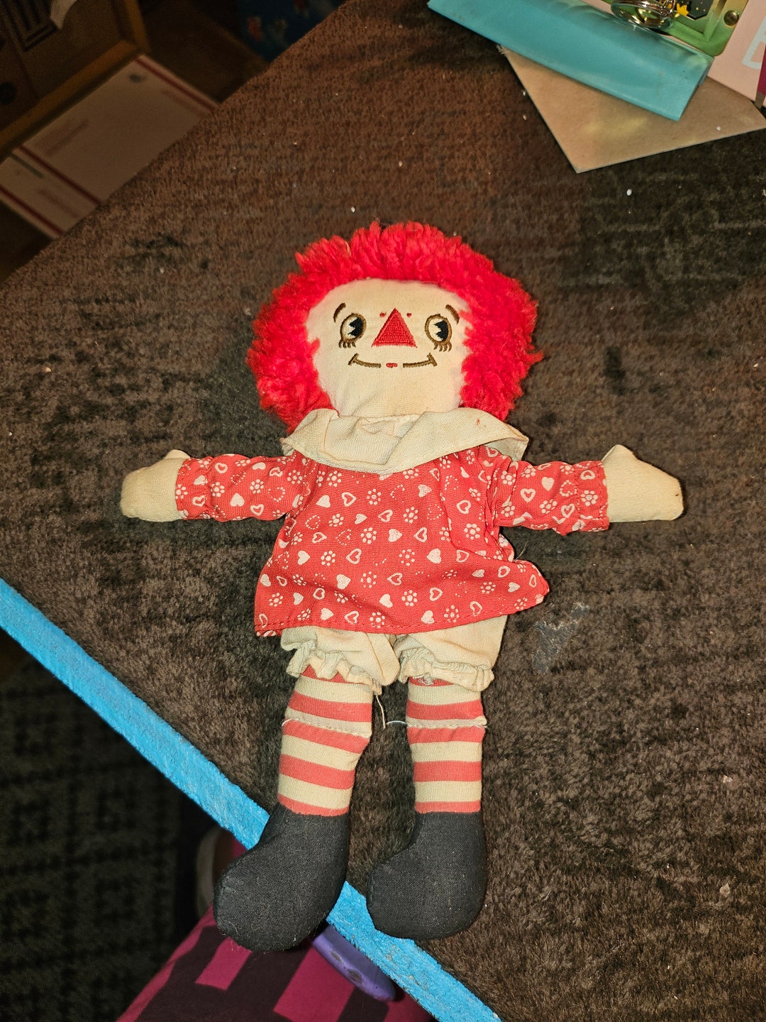 1980s Applause Raggedy Ann 8 Inch Doll Hearts Dress - Etsy