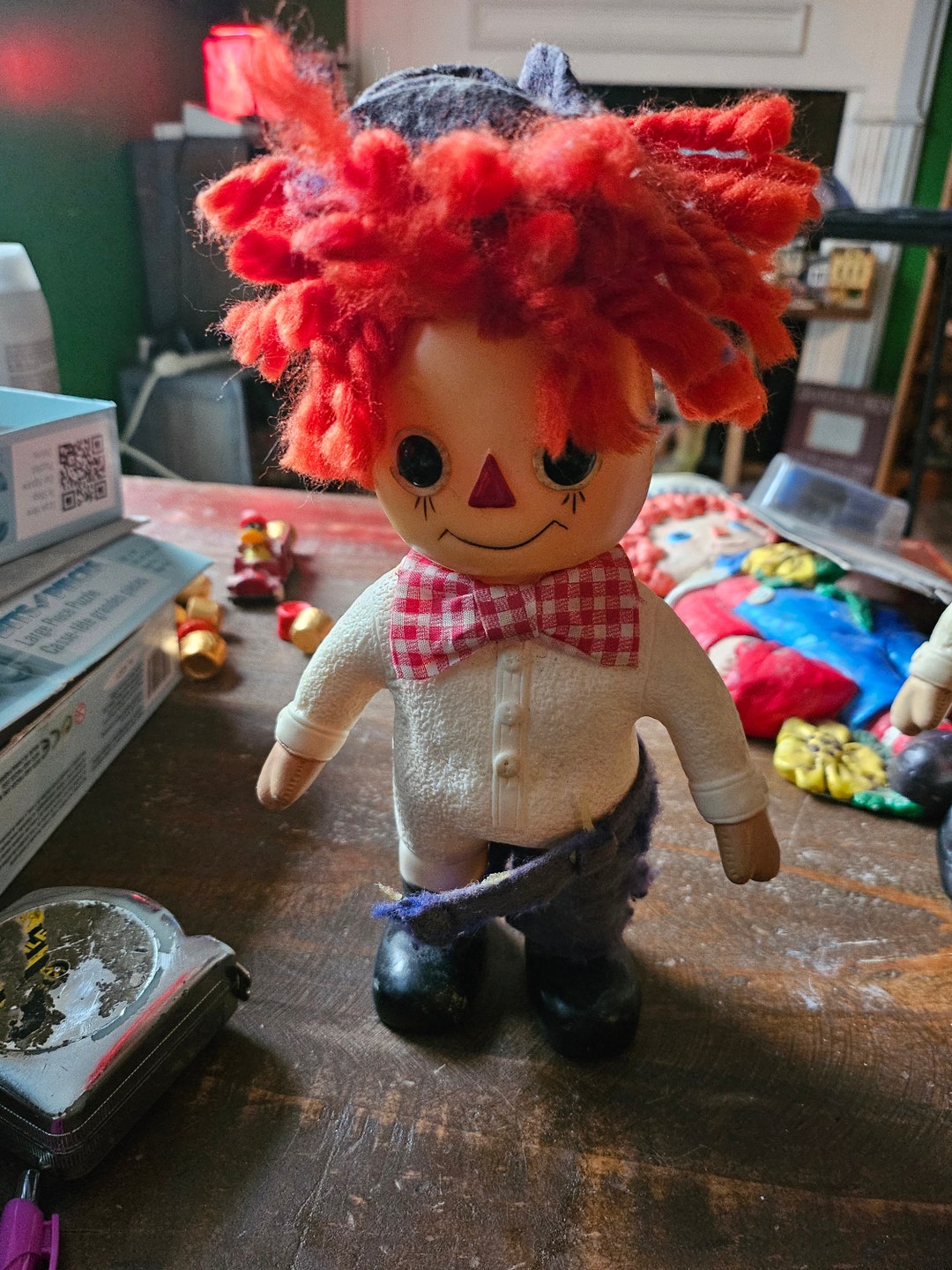 Antique 1970s Raggedy Ann and Andy Banks With Felt Clothes. #1354@1650 ...