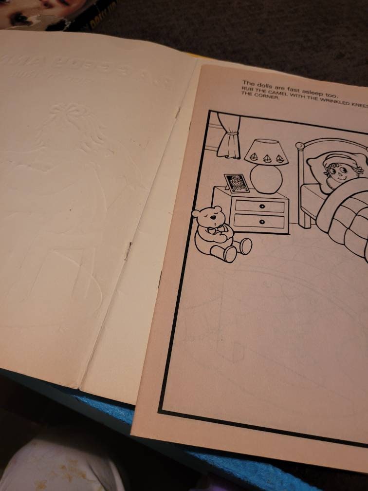 Vintage 1988 Raggedy Ann and Andy Trace N Rub Coloring Book #1108 ...