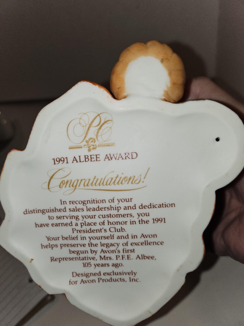 Antique Avon President's Club Award 1991 Fall Look Victorian Lady #2622 ...